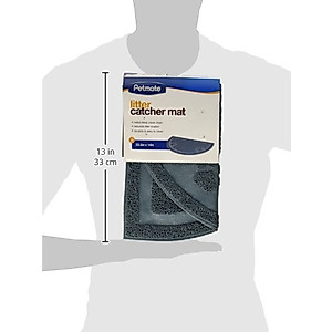 PETMATE LITTER CATCHER MAT 1/2 CIRCLE , Ice Blue