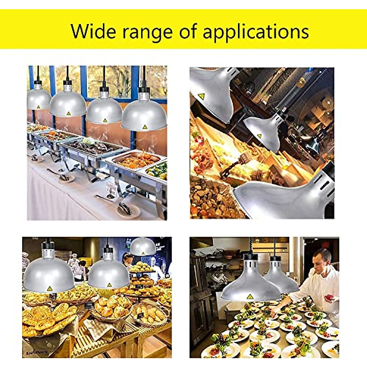 COTCLO Food Heat Lamp Convenient Adjustable Heat Lamp Restaurant or Home Food Service