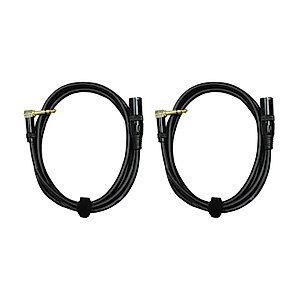 Audio 2000s E14106P2 1/4" TRS Right Angle to XLR Male 6 Ft Audio Cable (2 Pack)