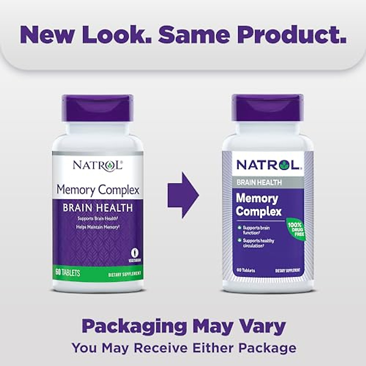 Natrol Memory Complex With Ginkgo Biloba 120mg and B Vitamins, Dietary Supplement for Brain Health and Memory Support, 60 Tablets, 30 Day Supply