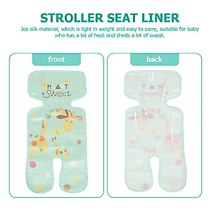 Toddmomy Children Car Cooler Pad Summer Stroller Ice Cooler Mat Baby Cushion for Stroller Newborn Dining Chair (Light Green)
