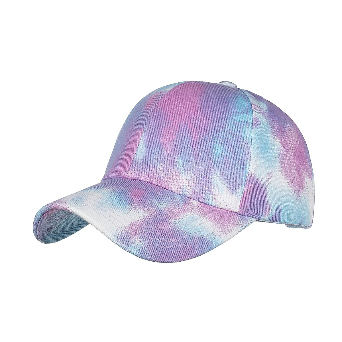 TopTie Tie Dye Ponytail Baseball Cap for Women Criss Cross Messy High Bun Dye Ponytail Hat-Purple
