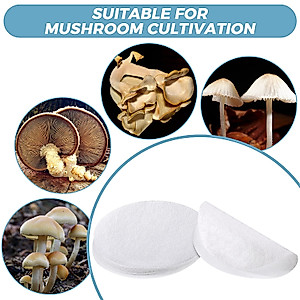 Zonon Synthetic Filter Paper Stickers 90 mm Filter Disc Wide Mouth Filter Paper Stickers for Buchner Funnel, Mushroom Cultivation, High Temperature and High Pressure Resistance