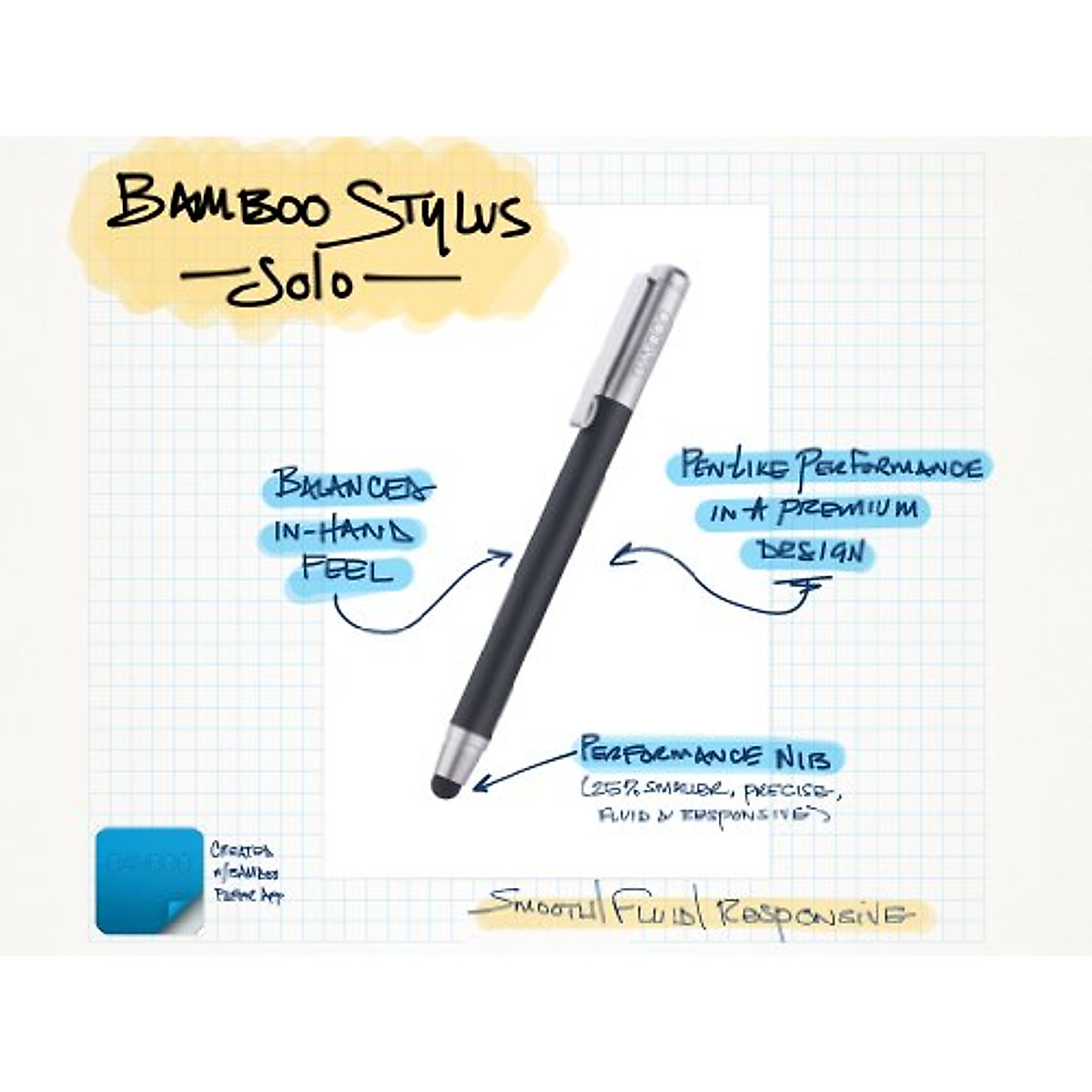 Bamboo Solo Stylus for iPad - Black (CS100K) [Old Version]