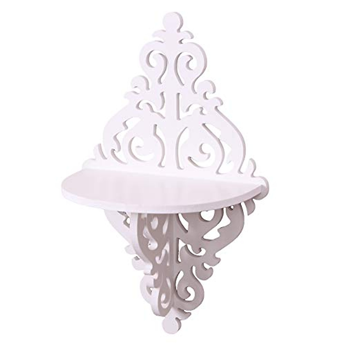 White Creative Wall Decoration Shelf Carved Decorative Frame Clapboard Shelf Bracket