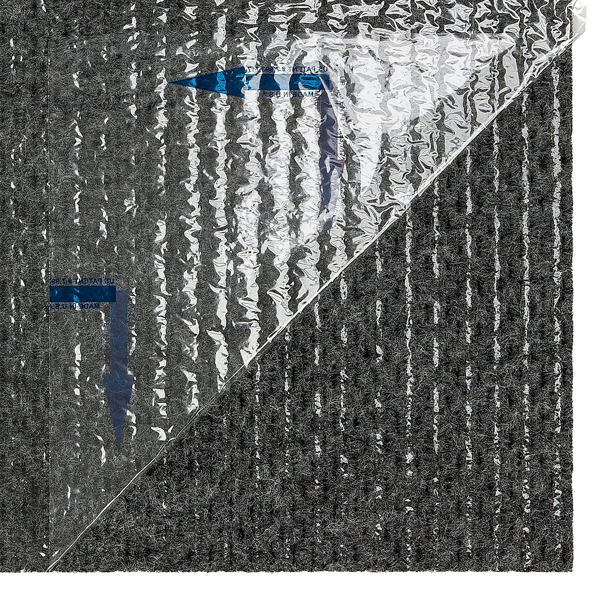 Mohawk Home 18" x 18" Indoor/Outdoor 0.25" Pile Height, Peel and Stick Carpet Tile, Grey Polyester, (10 Tiles) (22.5 sqft/Box)