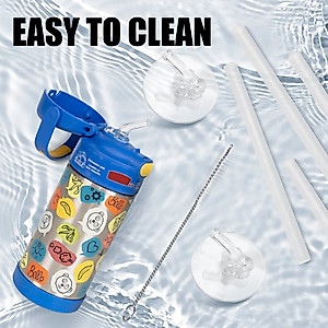 Greant 6 PCS Replacement Straws compatible with Thermos 12oz (Model F401 & F410), Replacement Part compatible with Thermos 12oz Bottles