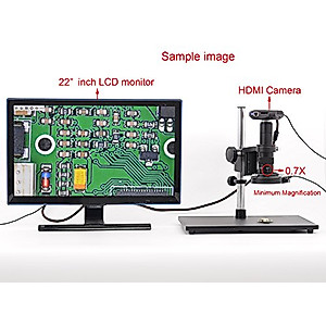 Metal Boom Stereo Microscope Camera Table Stand Holder 50mm Ring +180X Zoom C-Mount Lens (180X Zoom Lens)