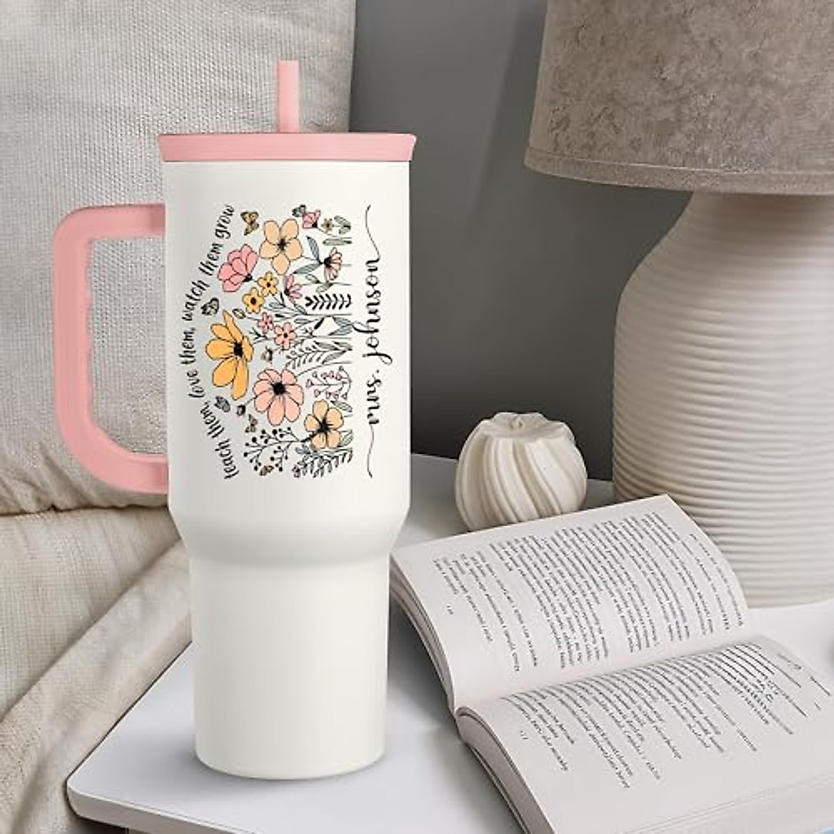 Noni Personalized Teacher Tumbler 40oz, Teach Tumbler Gifts For Women, Teachers Appreciation Week, Thank You Gift For Teachers Women, Birthday Mother's Day Gift