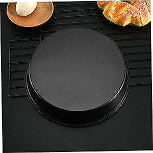 SOLUSTRE 8 Inch Baking Dish Wedding Cake Plates Tortilla Cooker Bread Tray Kitchen Baking Tray Crisper Pan Bakery Pizza Plate Baking Tool Non-stick Oven Pan Pancake Oven Pan Carbon Steel