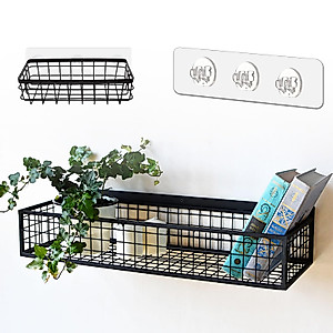 6 Pcs Shower Caddy Adhesive Replacement Shower Adhesive Hooks Waterproof Strong Adhesive Wall Hooks No Drilling Organizer for Bathroom Storage Shelves and Kitchen Racks