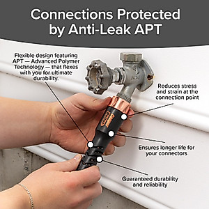 Pocket Hose Copper Bullet Expandable Garden Hose w/10 Pattern Thumb Spray Nozzle AS-SEEN-ON-TV 25 FT 650psi 3/4 in Patented Lead-Free Ultra-Lightweight Solid Copper Anodized Aluminum Fittings No-Kink