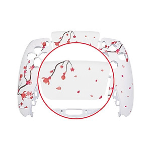 Cherry Blossoms Front Shell for PS5 Controller with Touchpad Cover Custom Faceplate for PS5 BDM-020 (Cherry Blossoms)