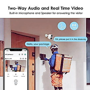 [2023 Upgraded Version] Security Cameras Wireless Outdoor 1080P Battery Powered WiFi Camera Color Night Vision 2-Way Audio AI Motion Detection for Home Security with Cloud/SD IP65 Weatherproof 2 -Pack