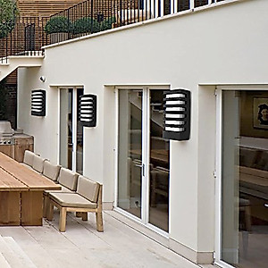 LemonBest Wall Sconce Modern Porch Light Garden Wall Lamp, Indoor Outdoor Use 15 Watts LED Wall Light Fixture for Corridor Garage Cafe Villas Hotel Lighting (Cool White)