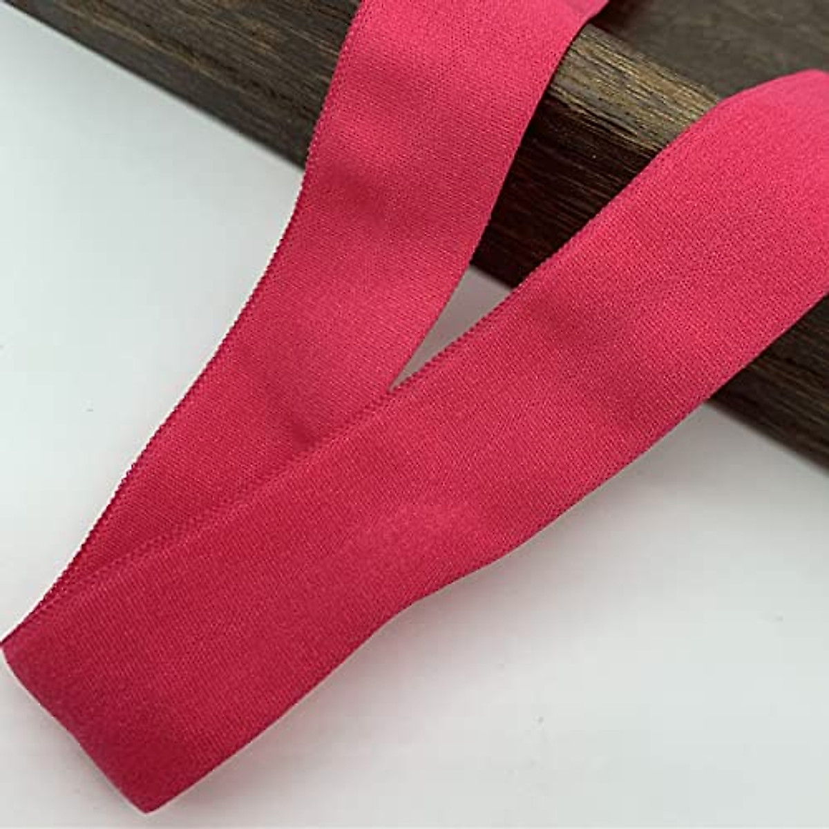 0.4/0.6/0.8/1 Inch Lace Ribbon for Crafts Lace Trim for Sewing Pink Elastic Ribbon Fold Over Spandex Elastic Band for Sewing Lace Trim Waist Band Garment Accessory
