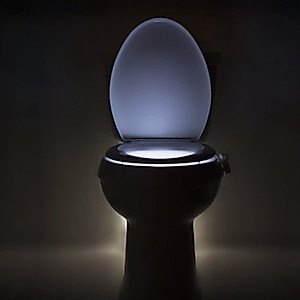 EEASSA Toilet Flush Valves LED Human Motion Activated PIR Light Sensor Toilet Lamp LED Night Light 2016 Motion Activated Light Light Motion Toilet Tank Button