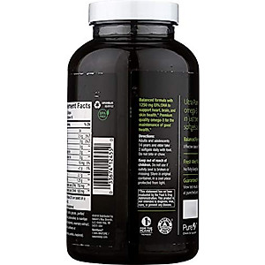 Nature's Way Ultra Pure Omega3 Fish Oil, 1250 mg EPA/DHA, Mint, 180 Softgels