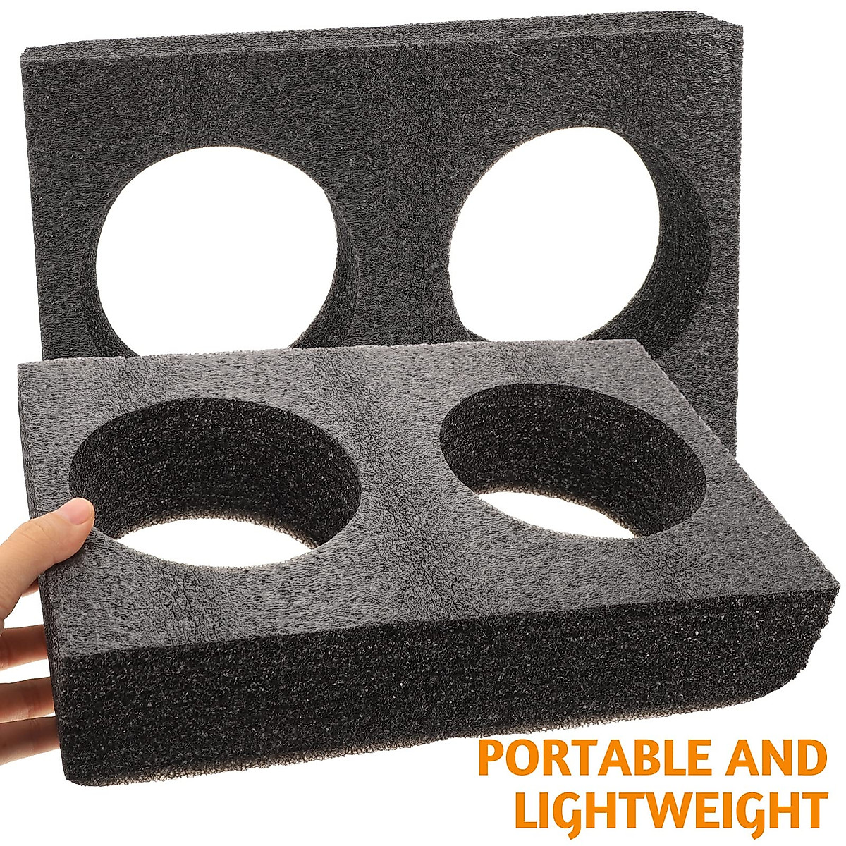 Zerodeko 2pcs Takeaway Cup Holder Packing Bowl Tray Drink Carrier for Bowl Packing Tray Outdoor Couch Bowl Holder Trays Picnic Bowl Drink Cup Epe Pearl Cotton Coffee