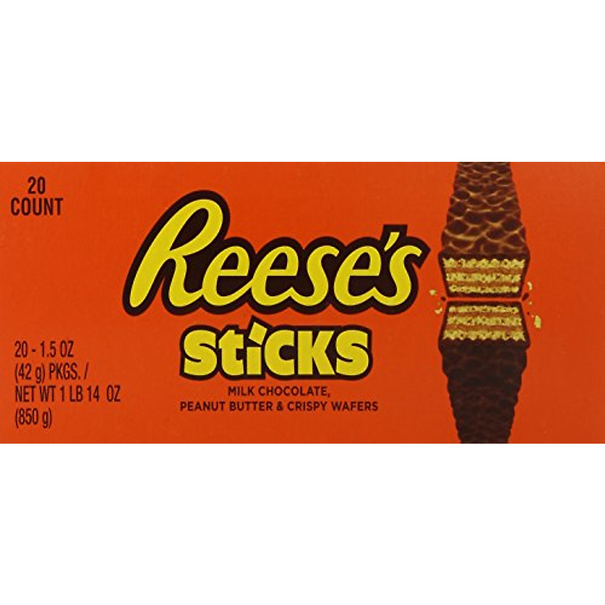 REESE'S Peanut Butter Candy Sticks, 1.5 Ounce (Pack of 20)