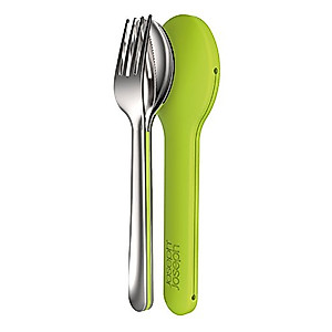 Joseph Joseph GoEat Compact Stainless-Steel Cutlery Set, Green