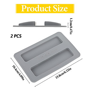 COMNICO Toaster Cover, 2Pcs Silicone Toaster Dust Cover Grey Toaster Appliance Top Cover Kitchen Bread Maker Lid Reusable Top Cover for Bread Sandwich Machine Bread Maker Accessories