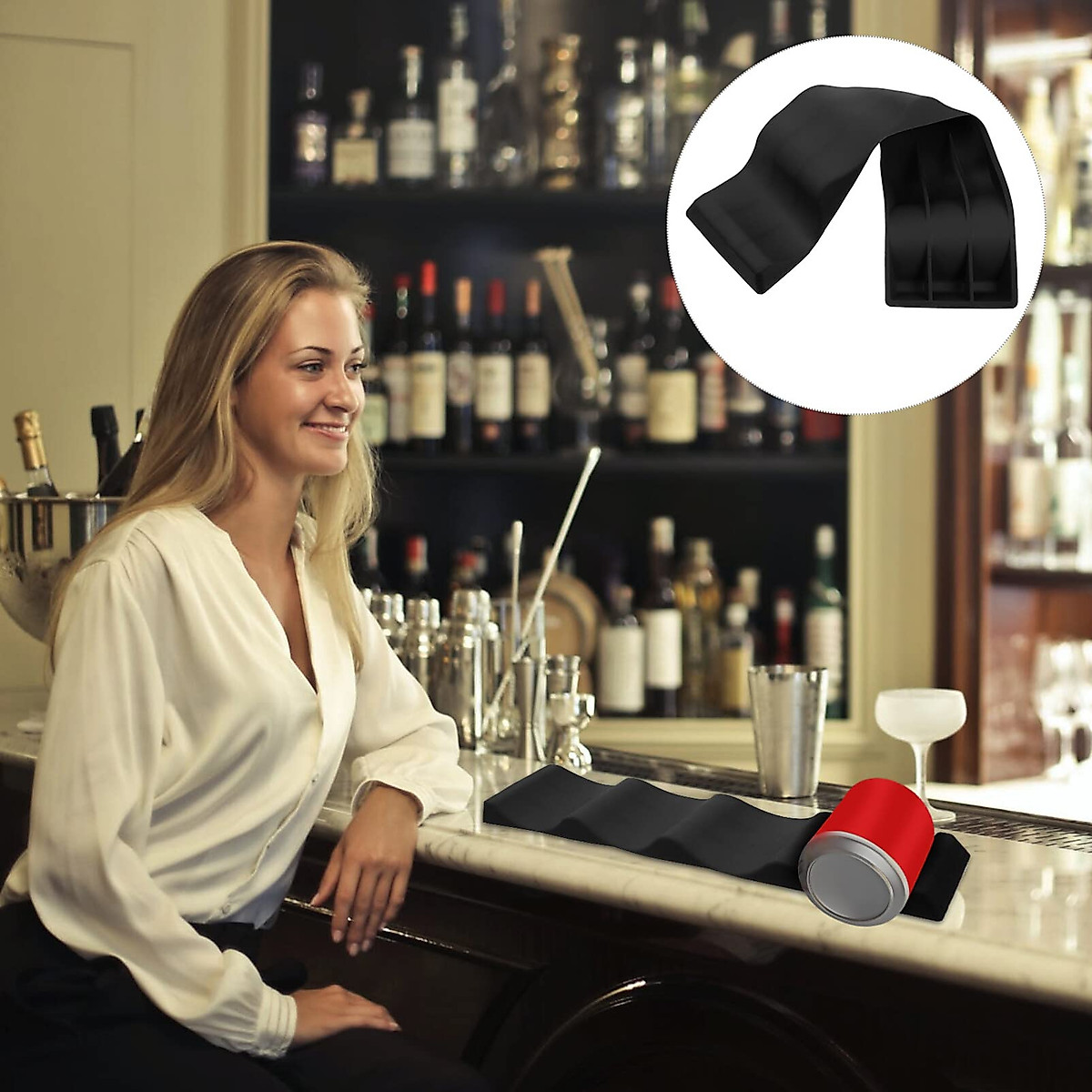 Cabilock Foldable Silicone Wine Stacker Set Beer Can Rack Wine Bottle Holders Bottle Stacking Mat Wine Holder Stacks Cans Easy Storage Refrigerator Organizer