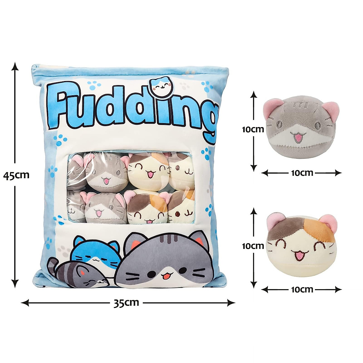 JILPAK Plush Pillow Throw Pillow, Removable Fluffy Animal Dolls, Soft Animals Doll Toy Pillow, Gifts Plush Cotton Stuffed Animal Pillow for Girls Kids