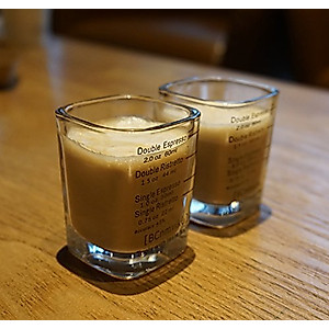 Espresso Shot Glasses Measuring cup Liquid Heavy Glass Wine Glass Shot Glass 26-Incremental Measurement 2 OZ 2 Features 60ML (Sturdy-2 pack)