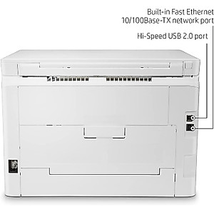 HP Color Laserjet Pro MFP M182nw All-in-One Wireless Laser Printer - Print Scan Copy - 17 ppm, 600 x 600 dpi, 256MB Memory, Photo Printing, 8.5 x 14, 2-Line LCD, Ethernet, White, Cbmou Printer Cable
