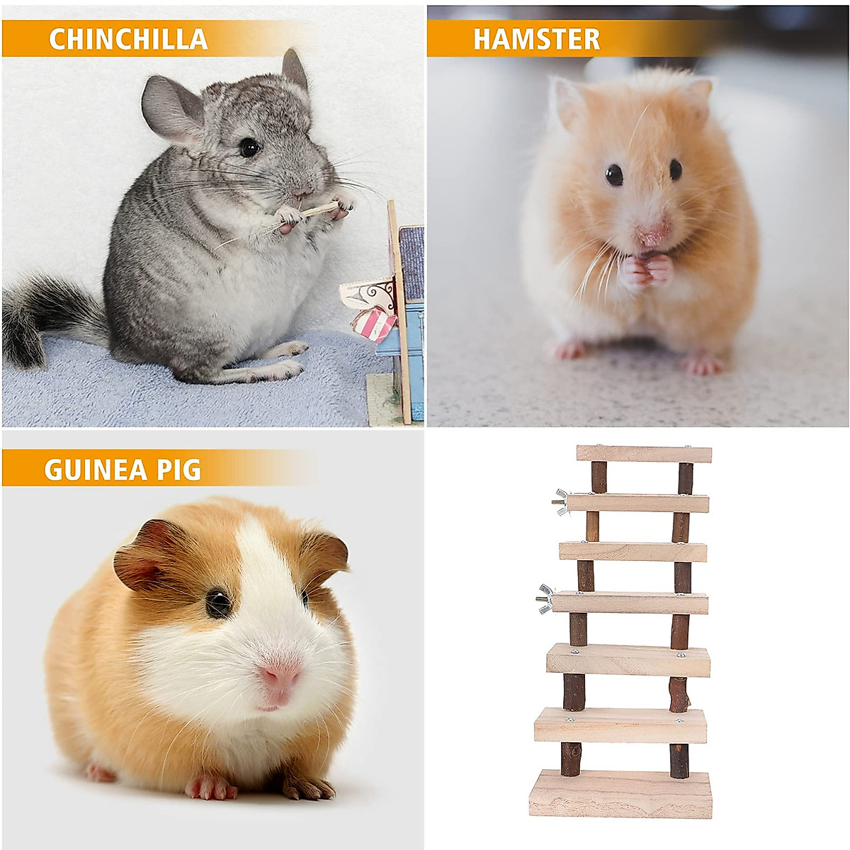 POPETPOP Teething Toys Teething Toys Ferret Toys Small Animal Climbing Toys, Hamster Climbing Ladder, Pet Ladder Hamster Stairs for Habitat Play and Exercise Teething Toys Ferret Toys Ferret Toys