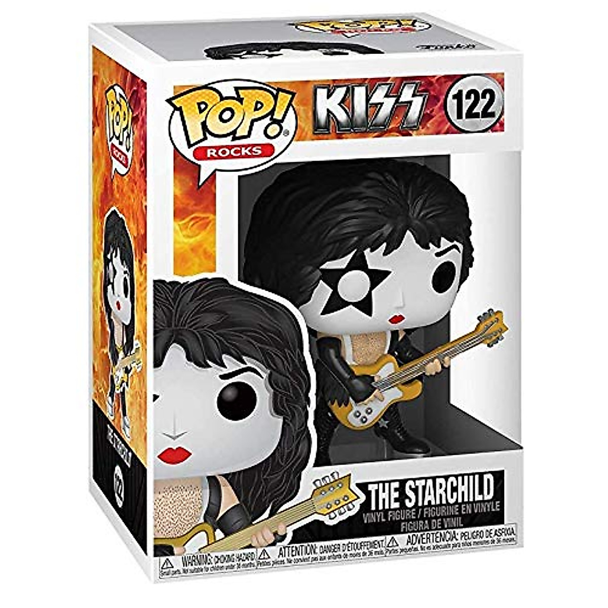 POP Rocks: KISS - Starchild (Paul Stanley) Funko Vinyl Figure (Bundled with Compatible Box Protector Case), Multicolored, 3.75 inches