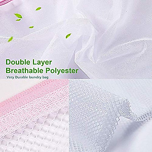 Julytech Mesh Bra Laundry Wash Bag for Blouse, Hosiery, Stocking, Underwear, Bra and Lingerie, Travel. Delicates Robust (2Pack Bra Bag)