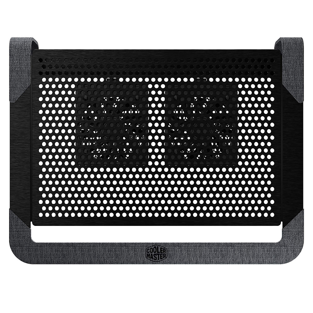 Cooler Master Notepal U2 Plus V2, Notebook-Kühler bis zu 43,2 cm (17 Zoll), 2 x 80 mm bewegliche Lüfter, schwarzes Aluminium