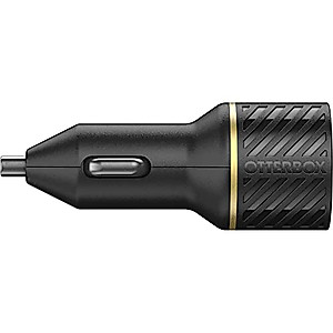 OtterBox USB-C Fast Charge Dual Port Car Charger, 50W Combined - BLACK