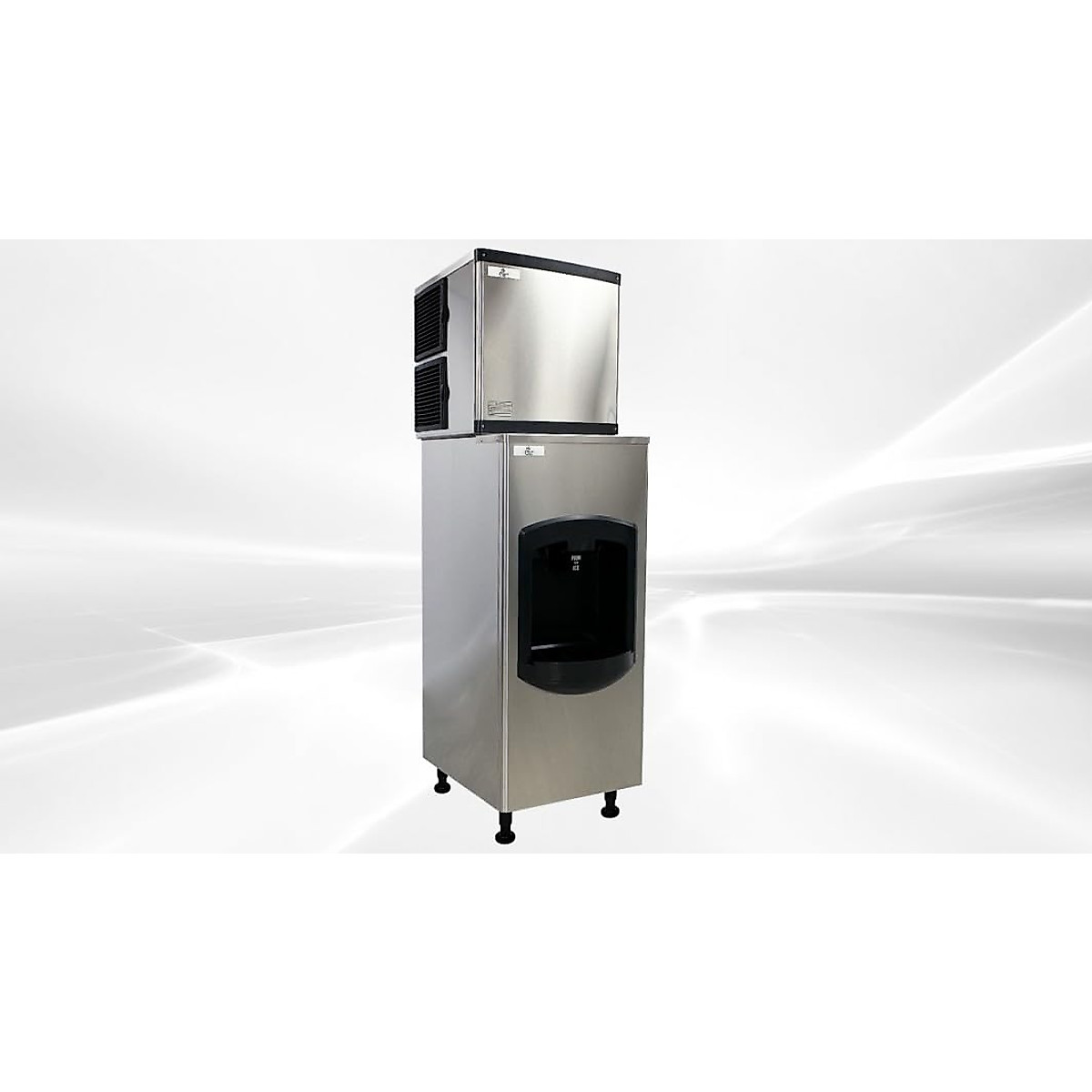 Commercial Ice Maker Hotel Ice Maker with Large Dispenser- 350 lb/per Day NSF Certified HD-130B