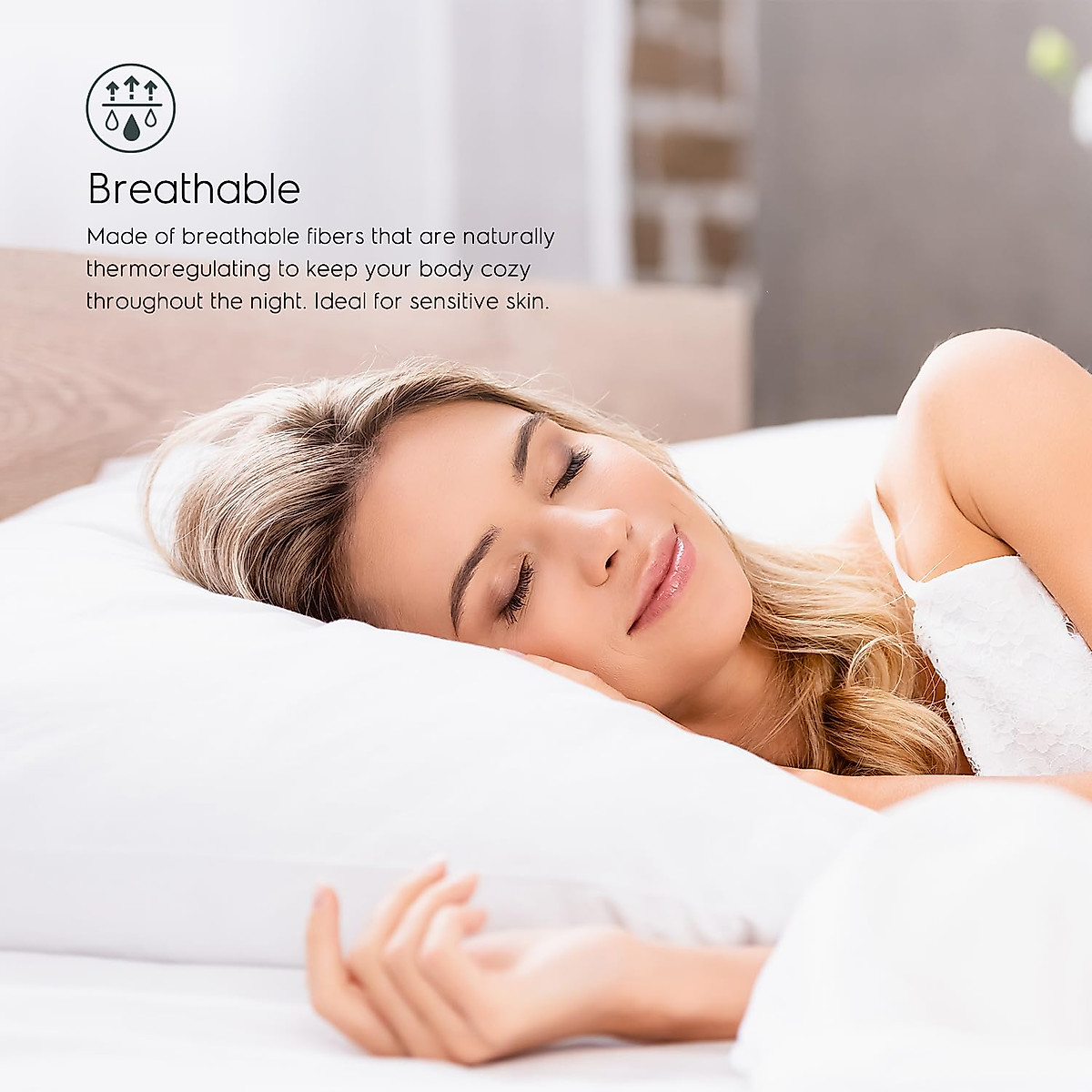 Tafts Duvet Cover Set, King Size - 100% Viscose Duvet Set - 400TC Duvet & 2 Pillow Shams - 3 Pieces - Silk Feel, Cooling, Anti-Static (Cool White)