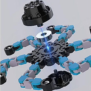 4PCS Fidget Spinners Kids Gyro Deformation Robot Transformable Fingertip Spinners Stress Reduction Toys Adults DIY Deformed Mechanical Spiral Fingers