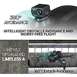 Drone X Pro LIMITLESS 4 GPS 4K UHD Camera Drone for Adults with EVO Obstacle Avoidance, 3-Axis Gimbal, Auto Return Home, Follow Me, Long Flight Time, Long Control Range, 5G WiFi FPV Live Video, EIS, Superior Stabilization (With Travel Case)