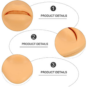 Soft Silicone Nose Model Body Part Displays for Practicing Piercing Suture Acupuncture Rubber Flexible Model for Jewelry Display Teaching Instructions (Mouth)