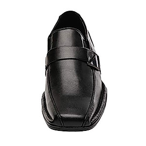 Bruno Marc Men's Giorgio-3 Black Leather Lined Dress Loafers Shoes - 8 M US