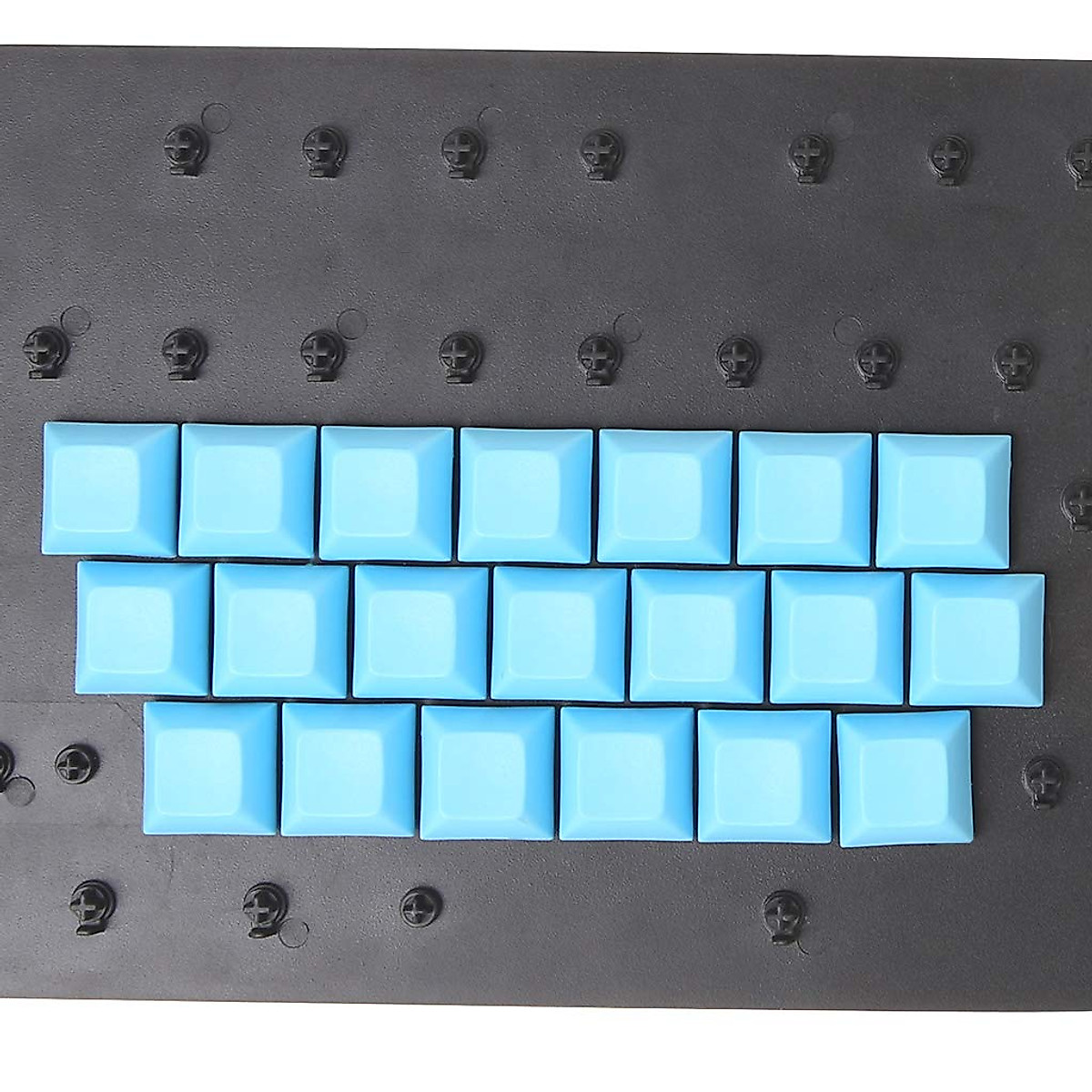 Y-QUARTER PBT Keycaps DSA 1u Blank Printed Keycaps for Gaming Mechanical Keyboard,Suit for Game Lover Gifts, Multicoloured, one size