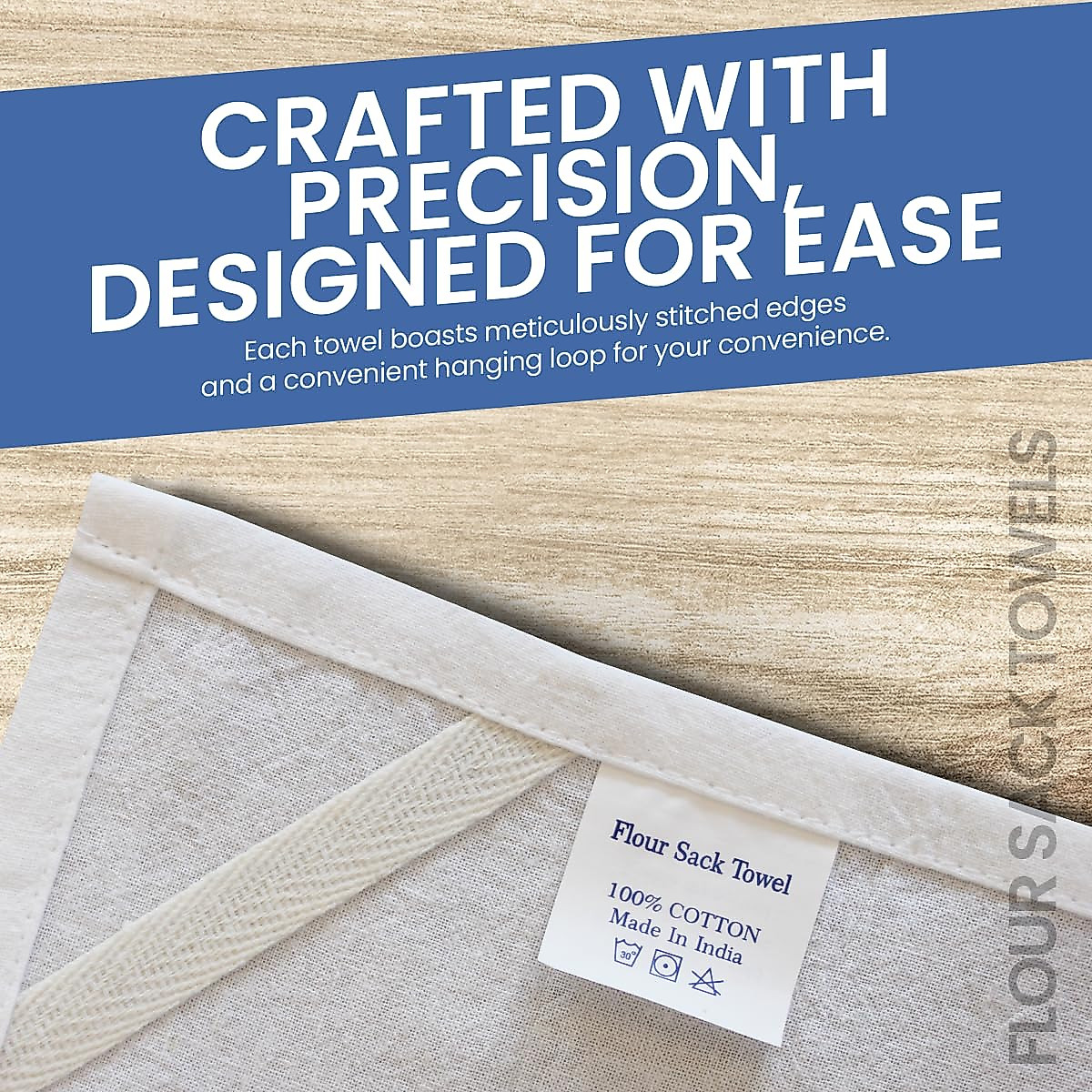 Flour Sack Kitchen Towels |Cotton Blank Towel | Tea Towel Crafting Embroidery for Easter|Flat Thick Absorbent Quick Dry | Baking Bread Proofing Linen Cover, Washable Set of 12, 28 x 28 Inch,White