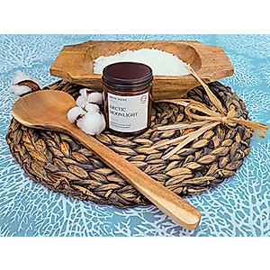 Arctic Moonlight | Arctic Wicks Handmade Scented Coconut Beeswax Candle | Natural Coconut Beeswax 9oz Amber Jar | Farmhouse Candles High-Quality Wax Non-Toxic Clean Burn 100% USDA Certified Biobased