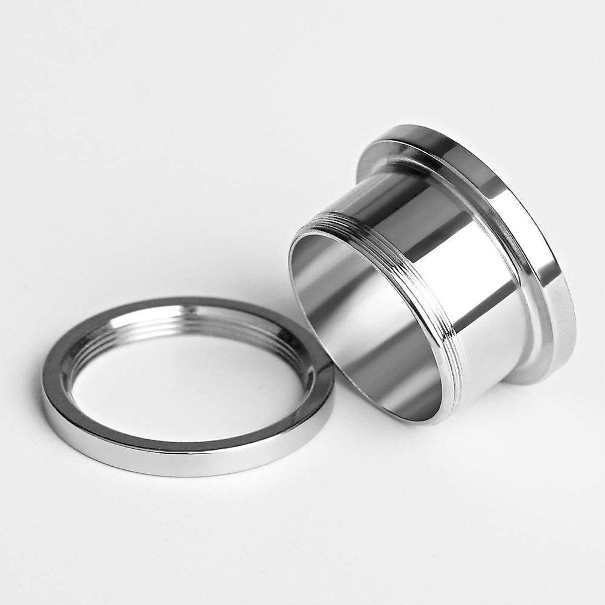 TBOSEN 2 pairs Stainless Steel Ear Plugs Black Gauges Stretching Screw Fit Tunnels Expander Piercing Jewelry