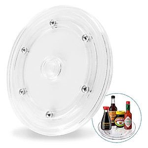 1PC Clear Acrylic 6inch Turntable Mini Turntable Organizer Round Swivel Plate Clear Rotating Tray Small Revolving Base for Spice Rack Table Cake Kitchen Pantry Decorating