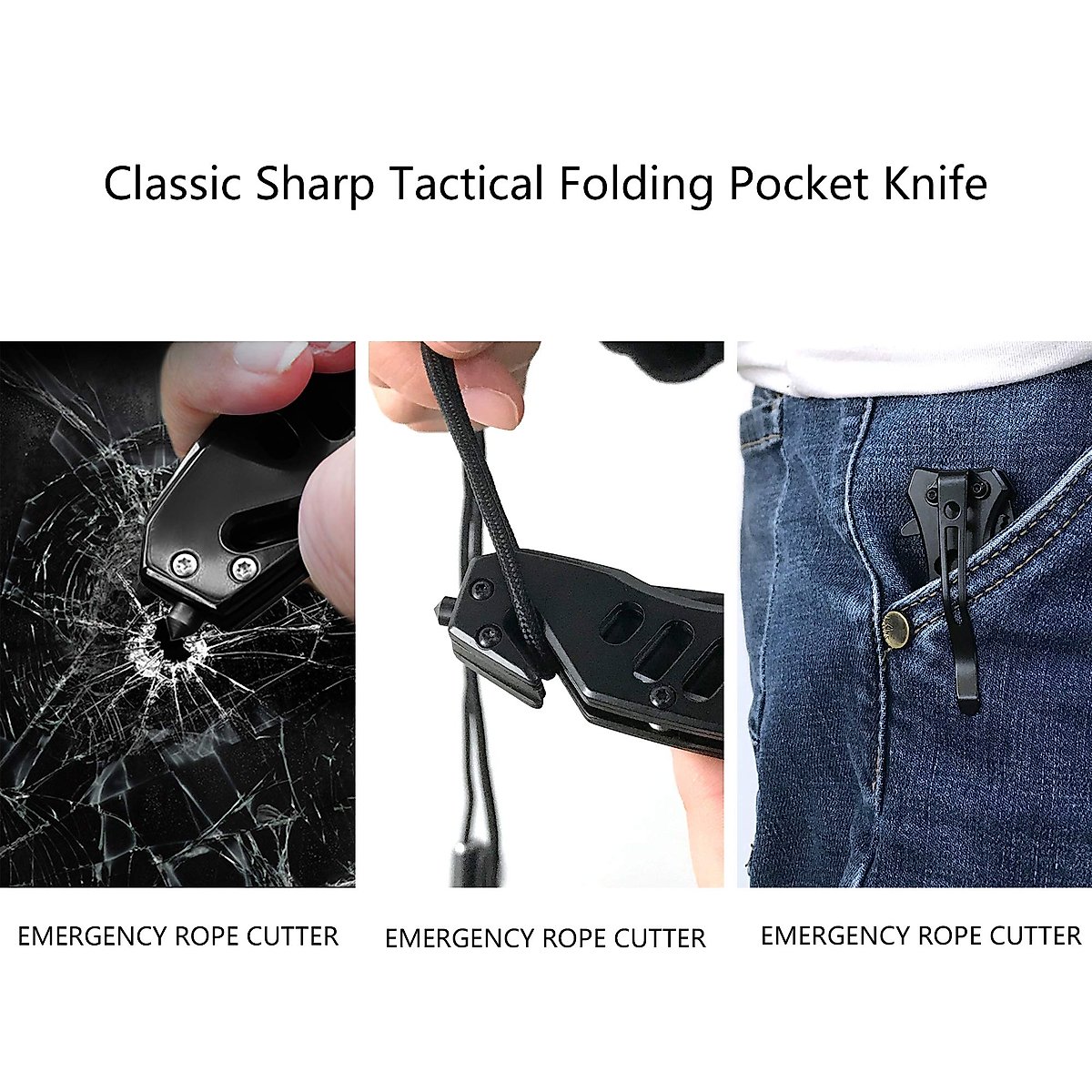 ALBATROSS Wild Survival Tools 3-in-1 Set Multi-Function Tool Combination with Tactical Folding Knife, Adventure Compass, Flashlight