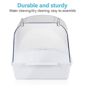 UEETEK Caged Bird Bath - Bird Cage Parrot Supplies Bathing Tub for Small Brids Canary Budgies Parrot (Random Color)