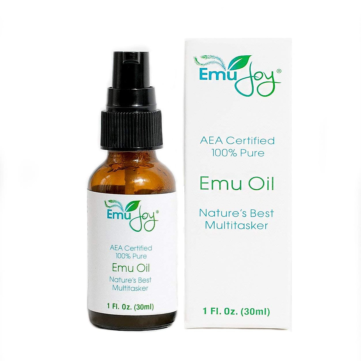 Emu Joy Emu Oil Organic - 100% Pure, Made in the USA - Emu Oil for Skin, Face, Hair, and Nails, Piercing Bump Oil & Tattoo Aftercare
