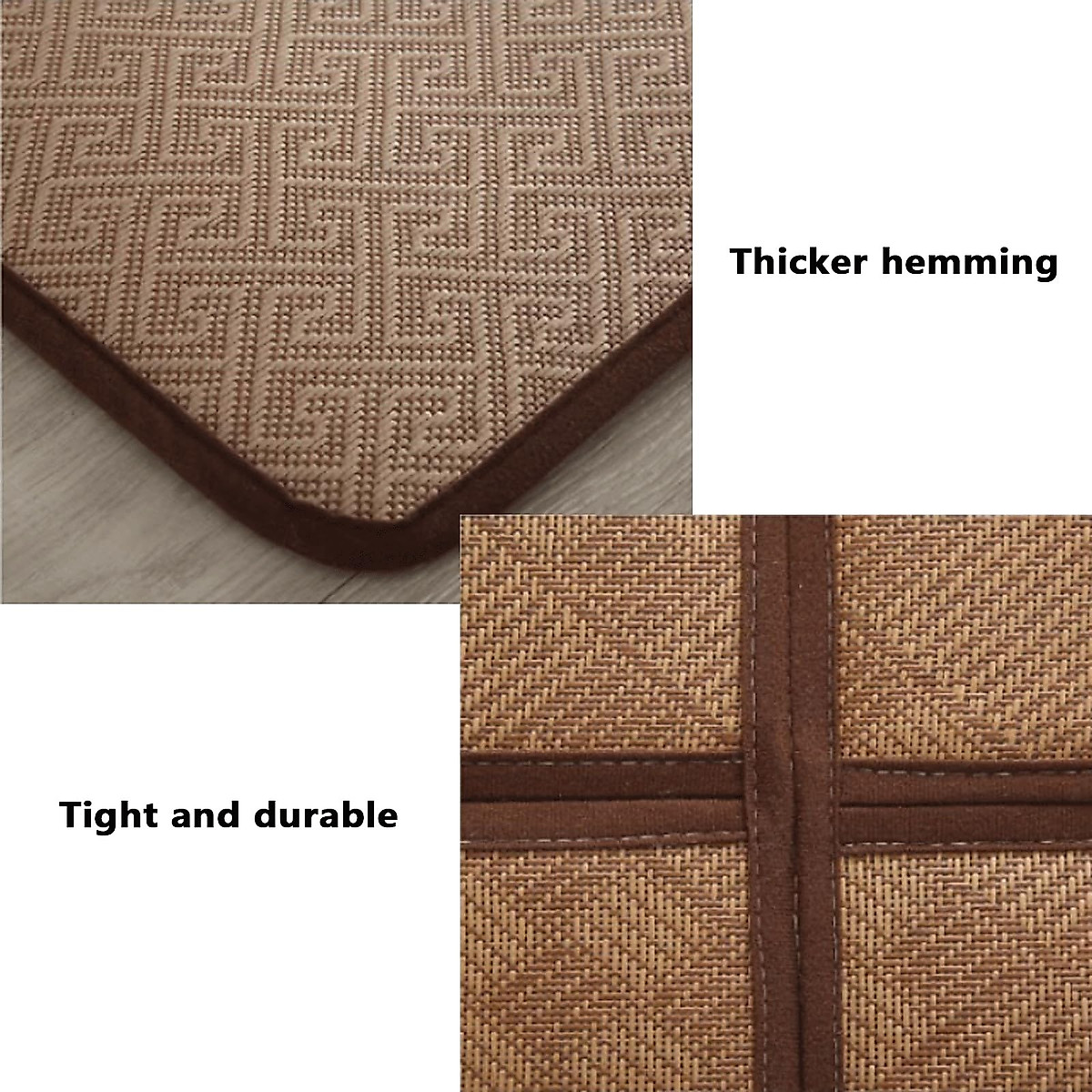 Tatami Carpet Mat Non-Slip Foldable, Rattan Sleeping Mat Crawling Mats, Living Room Bedroom Area Rug Soft Cushion Floor Futon, Japanese Floor Bed Sleeping Rest Playing Mat with Storage Bag, (Color :